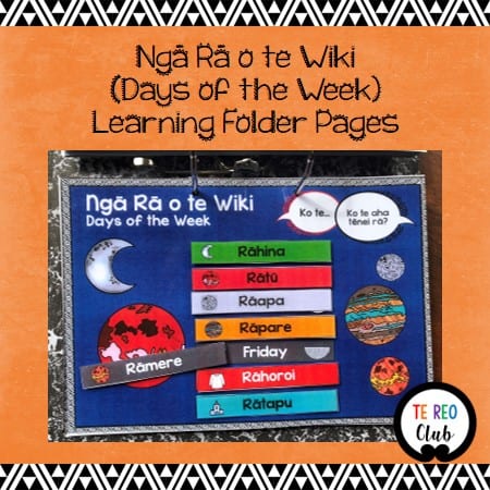 Ngā Rā o te Wiki (Days of the Week) Learning Folder Pages - Te Reo Club