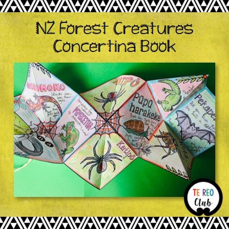 NZ Forest Creatures Concertina Book - Te Reo Club