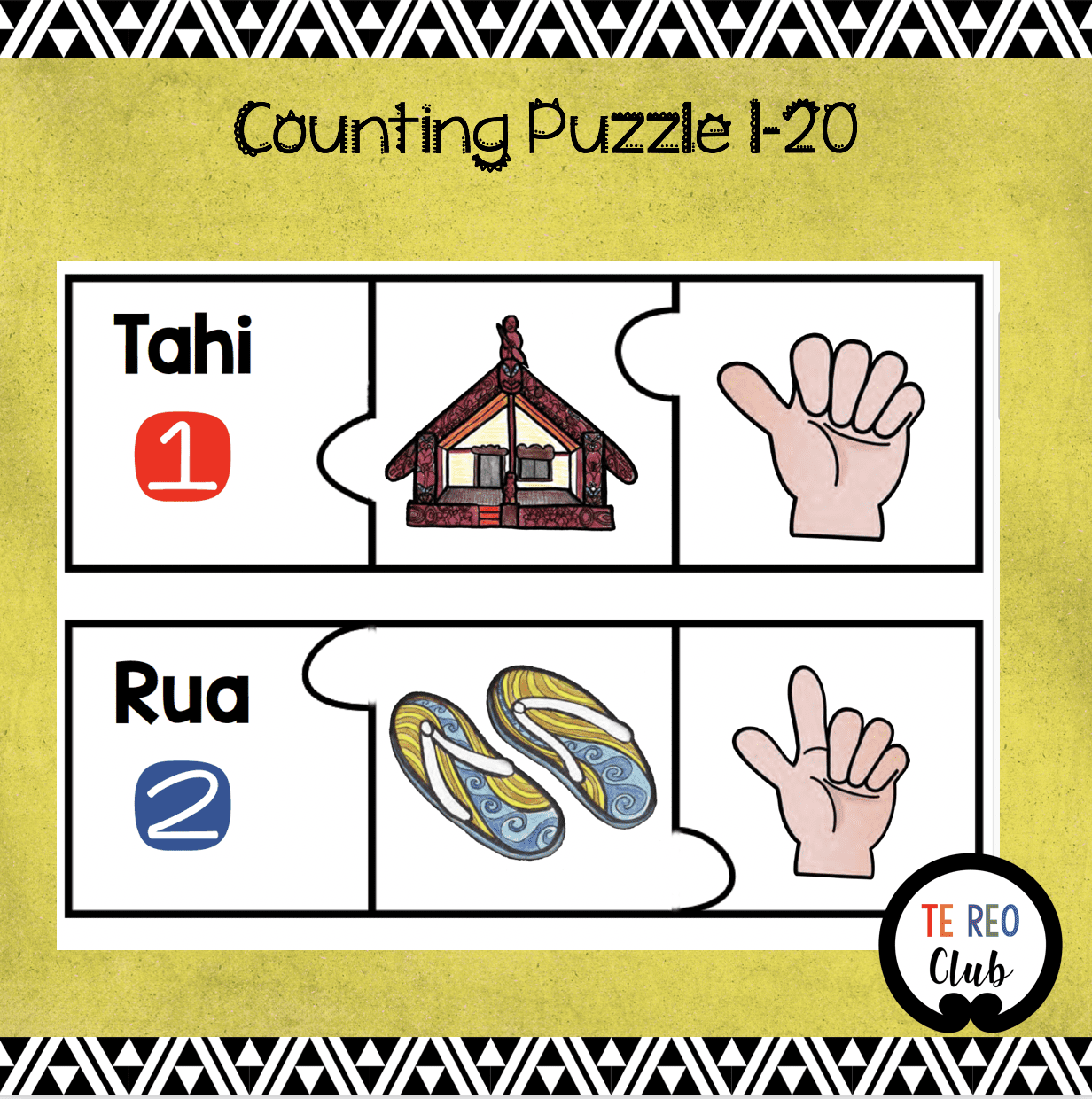 Counting 1-20 Matching - Te Reo Club