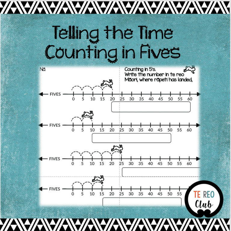Telling the Time-Counting in Fives - Te Reo Club