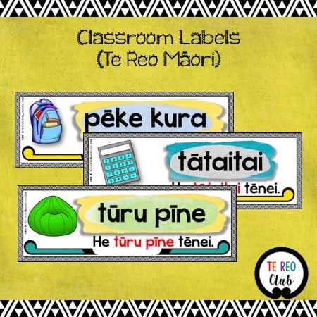 Classroom Labels (Te Reo Māori) - Te Reo Club