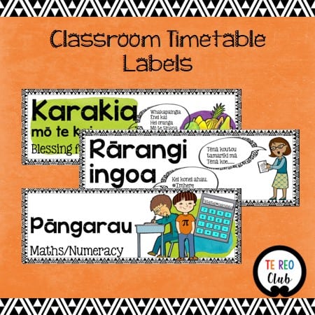 Te Reo Māori Timetable Labels - Te Reo Club