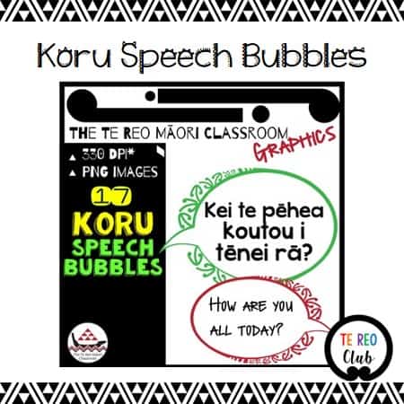 Koru Speech Bubbles - Te Reo Club