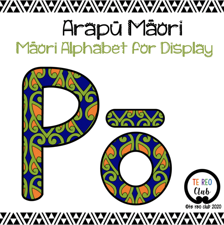 Ready-to-Print Māori Alphabet for Display 3 - Te Reo Club