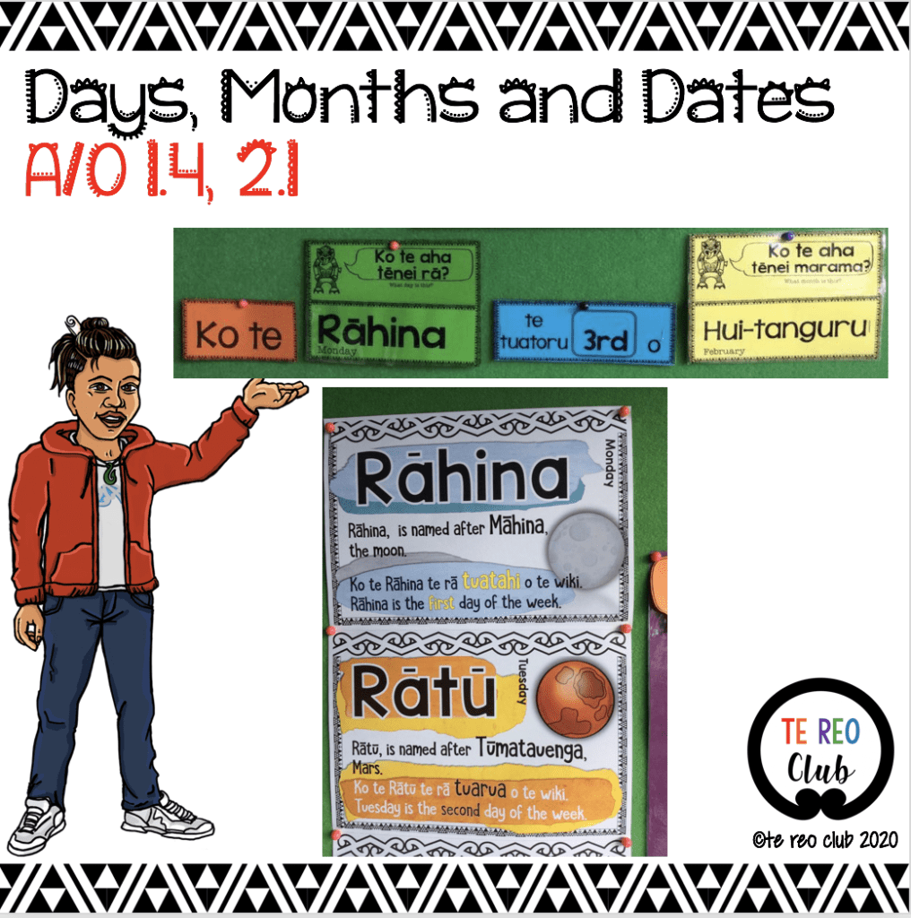 Days, Months and Date in Te Reo Māori A.O. 1.3 - Te Reo Club