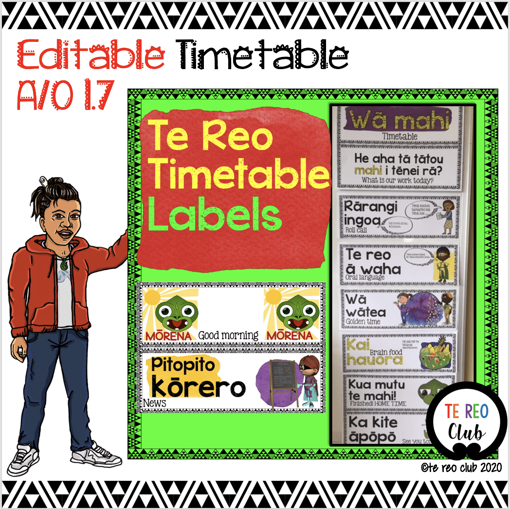Editable Timetable - Te Reo Club