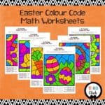 Easter Colour Code Math Worksheets - Te Reo Club