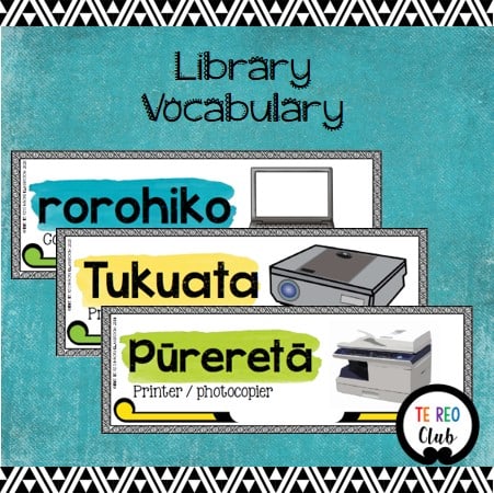 Library Vocabulary - Te Reo Club
