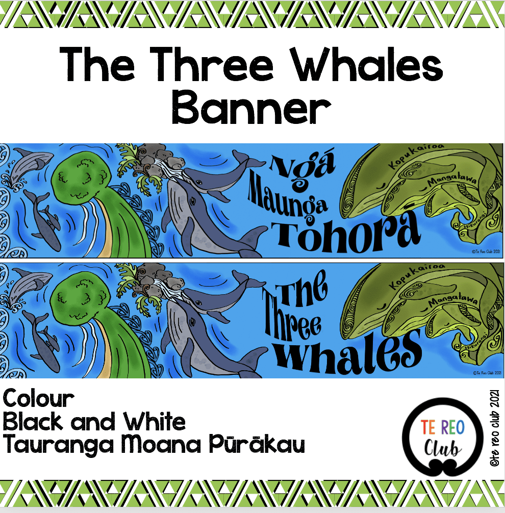 The Three Whales Banner -Ngā Maunga Tohorā (The Whale Mountains) - Te ...