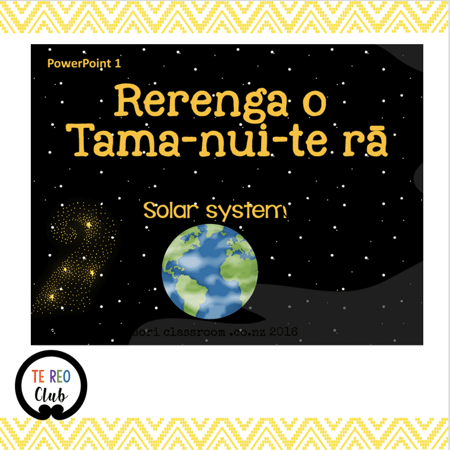 The Solar System- Rerenga o Tama-nui-te-rā - Te Reo Club