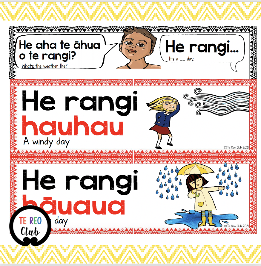 Weather Display-Te Huarere - Te Reo Club