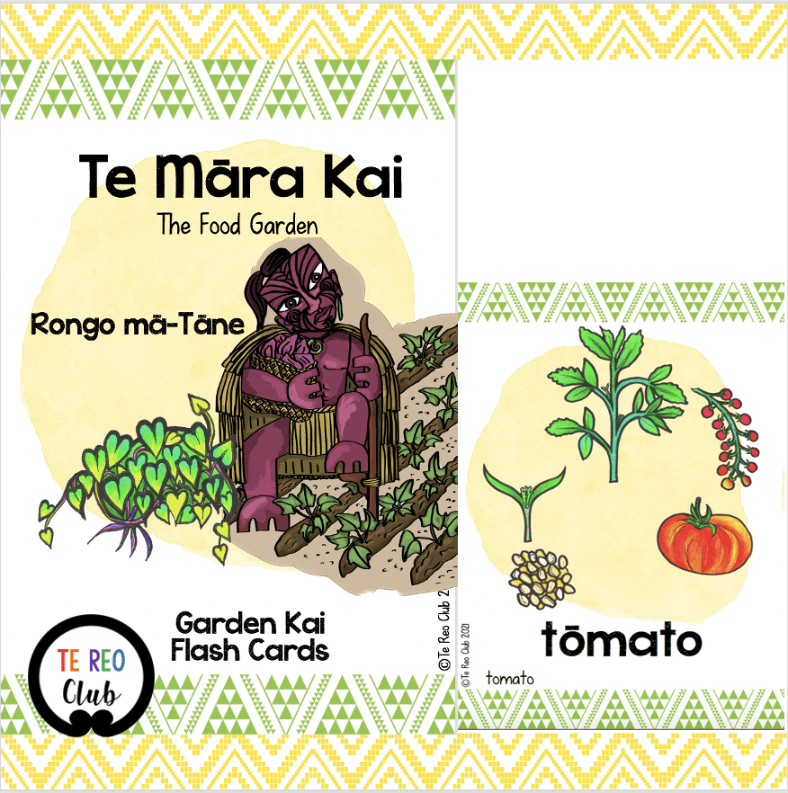 The Food Garden Flash Cards -Te Māra Kai - Te Reo Club