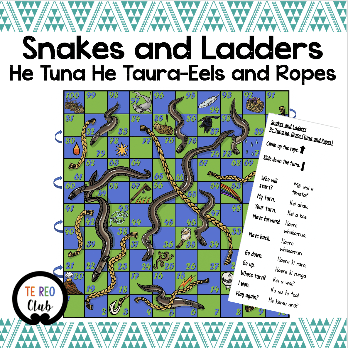 Snakes and Ladders-He Tuna He Taura - Te Reo Club