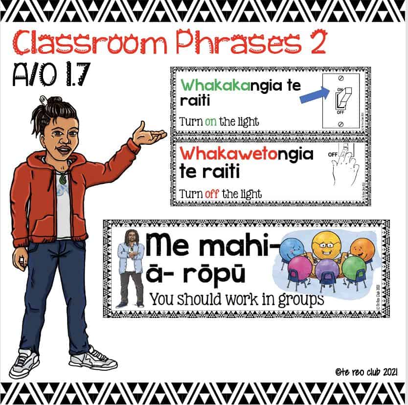 Classroom Phrases and Commands 2 (A.O 1.7) - Te Reo Club
