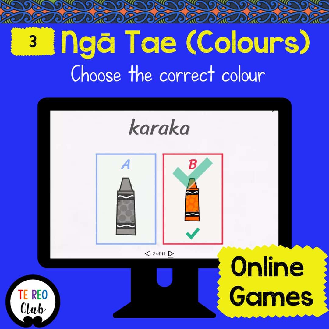 Ngā Tae Choose The Correct Colour - Te Reo Club