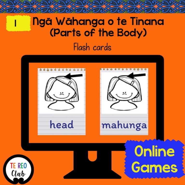 Parts of the Body-Ngā Wāhanga o te Tinana - Te Reo Club