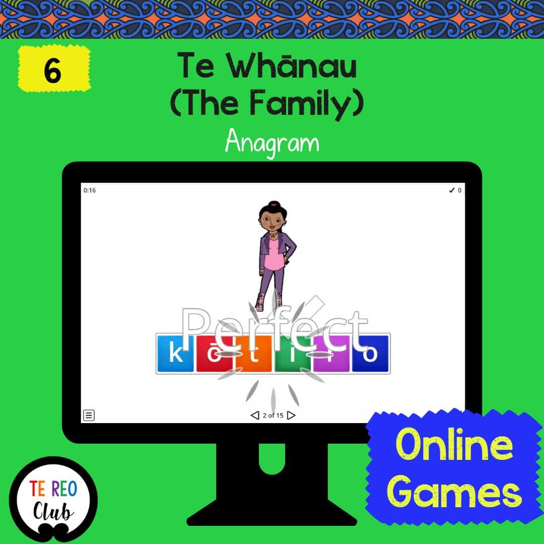 Te Whānau-The Family (Anagram) - Te Reo Club