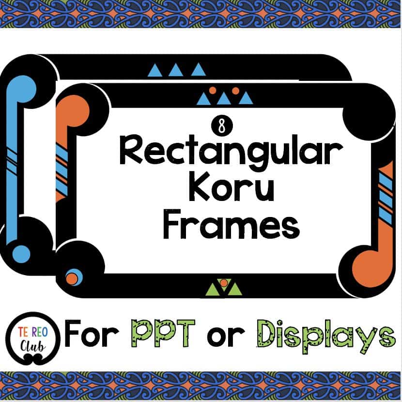 Koru Display Frames-Editable - Te Reo Club