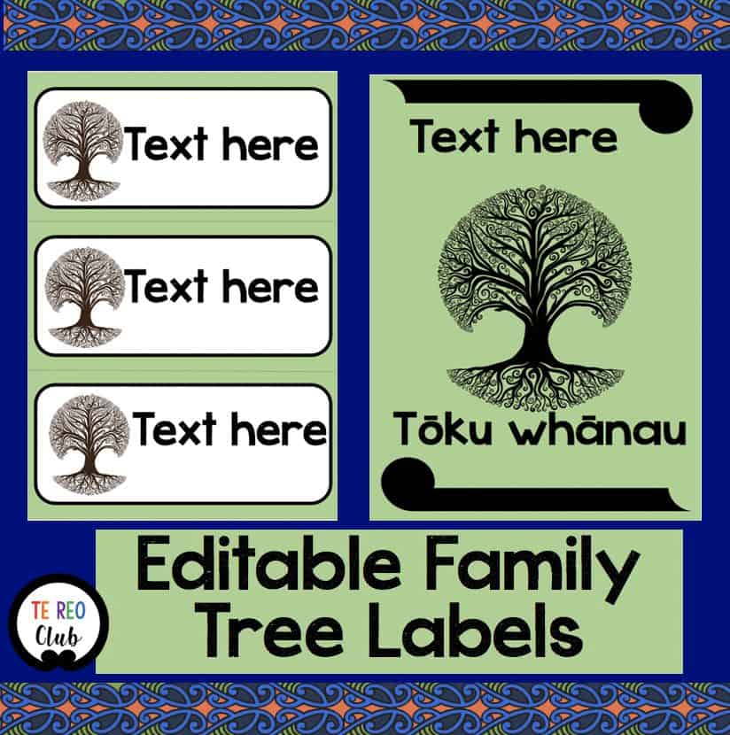 Editable Labels for Family Tree - Te Reo Club