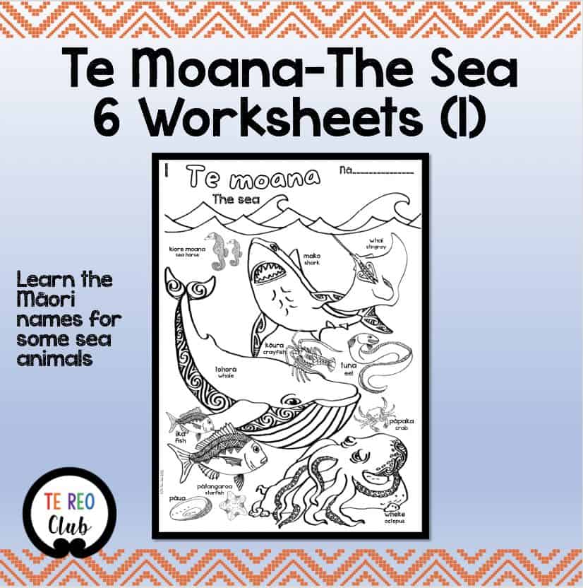 Te Moana The Sea 6 Worksheets - Te Reo Club