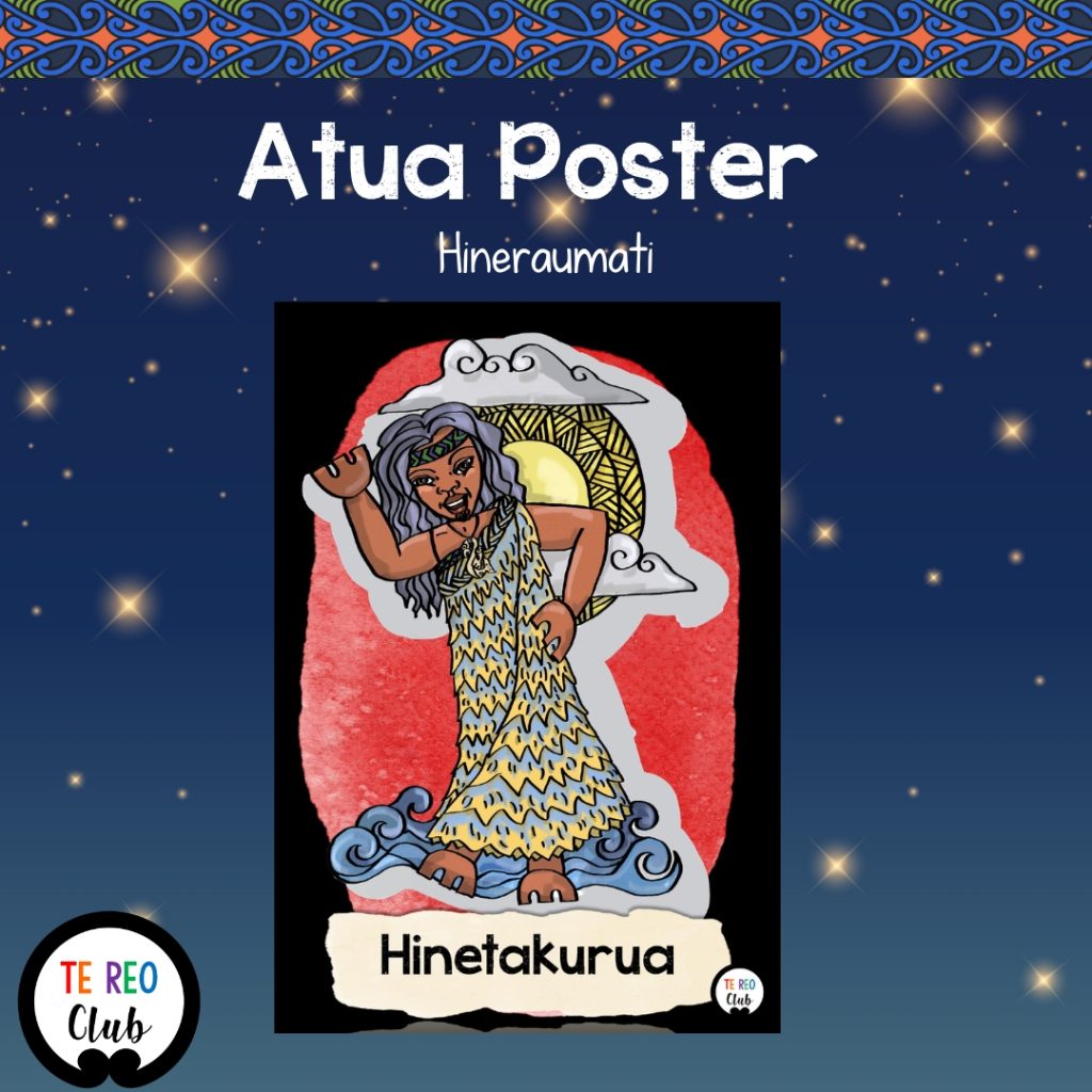Atua Poster - Hinetakurua - Te Reo Club