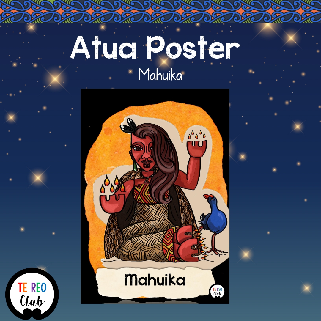 Atua Poster - Mahuika - Te Reo Club