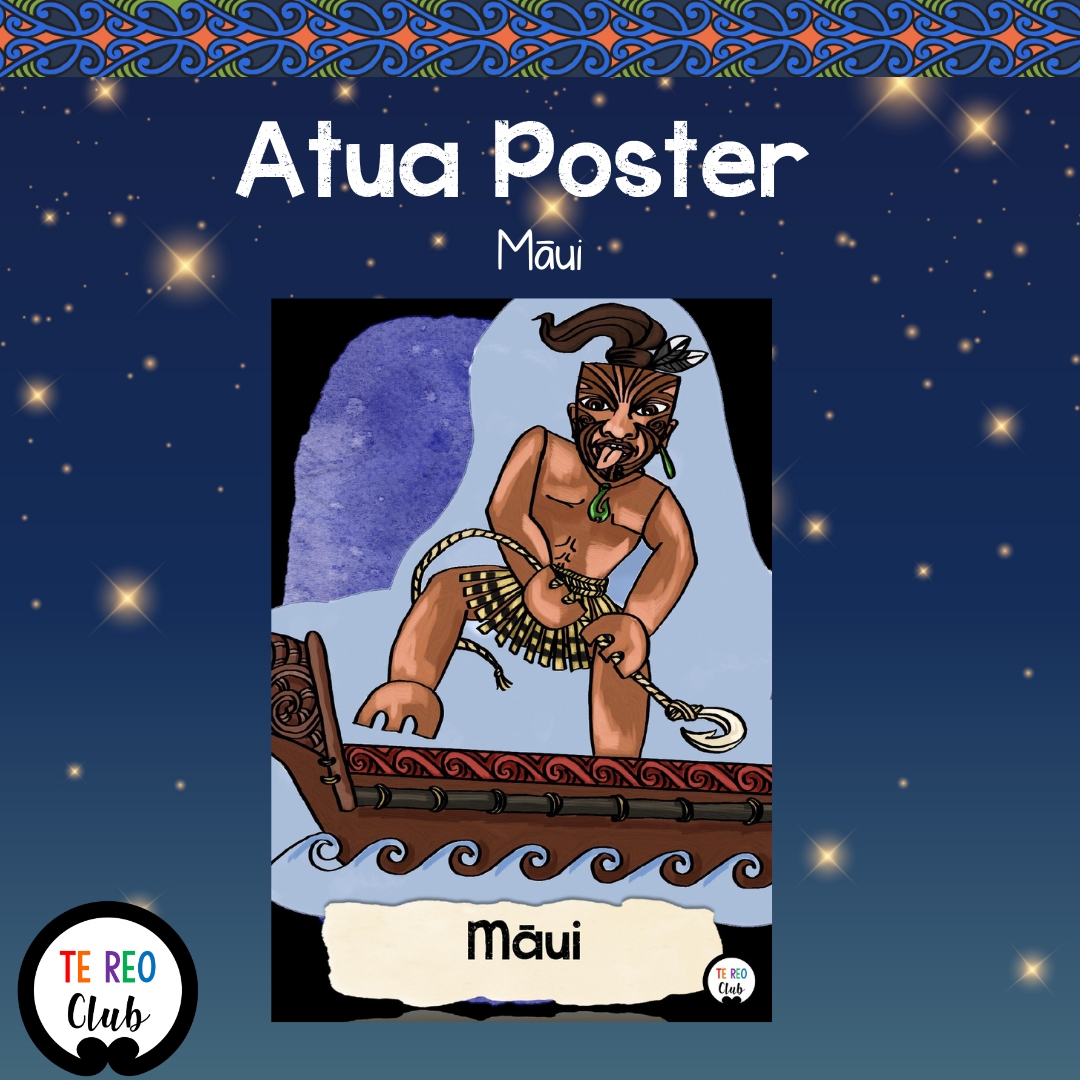Atua Poster - Māui - Te Reo Club