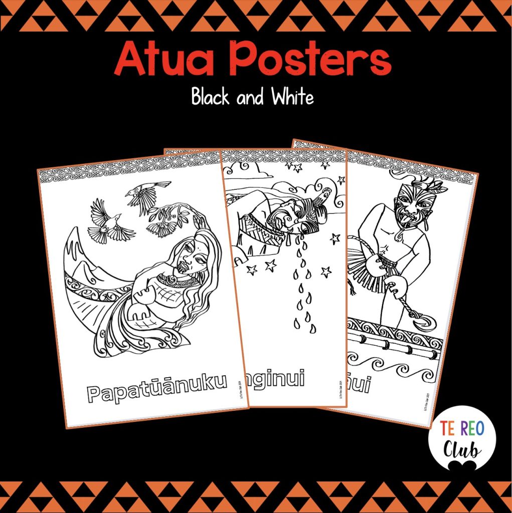 Atua Posters Black and White - Te Reo Club